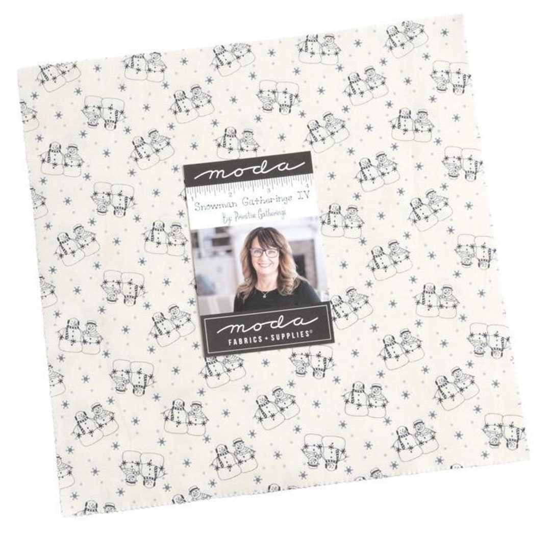 Moda Snowman Gatherings IV Fabric Layer Cake 10 Fabric Squares, Winter ...