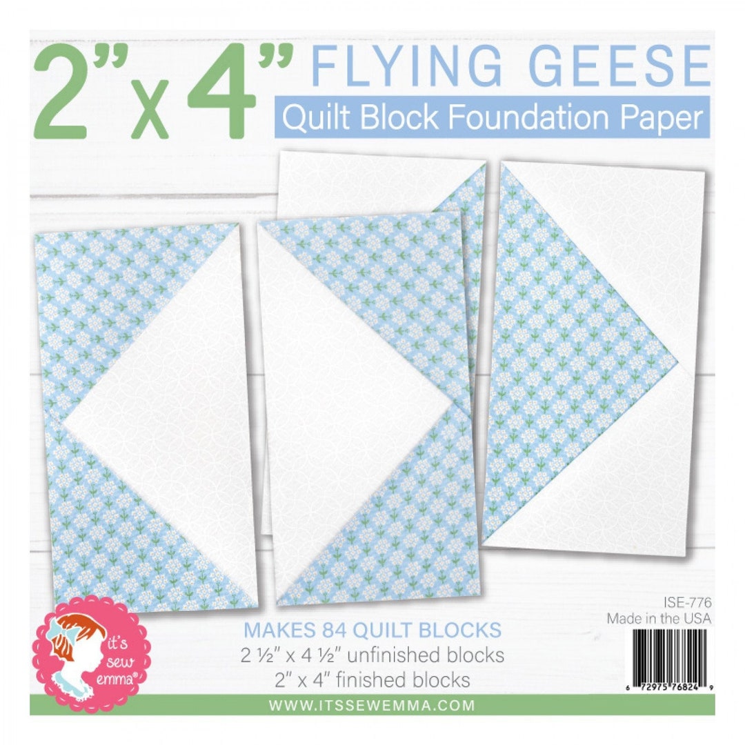Flying Geese 2in X 4in Quilt Block Foundation Paper Pad, It's Sew Emma ...