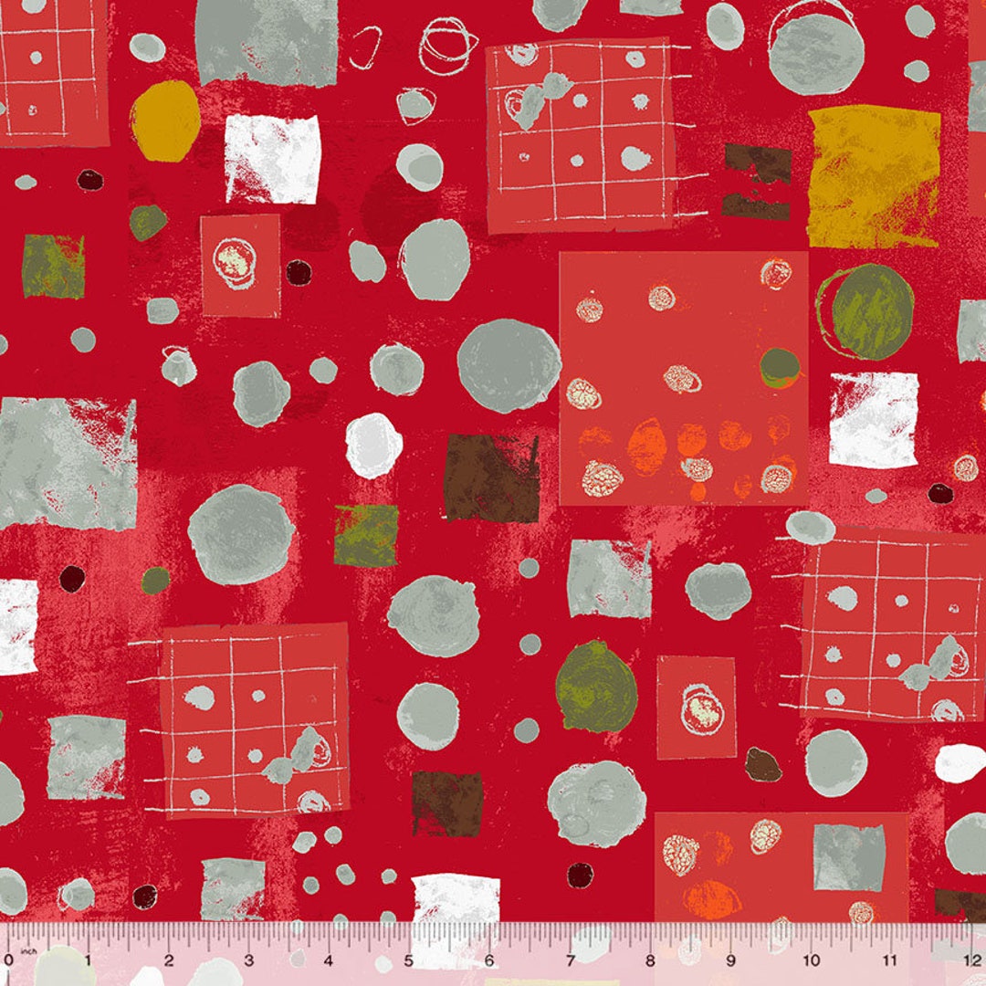 Marcia Derse Marble Run Fabric, 53737D-4 Ruby for Windham Fabrics, 100% ...