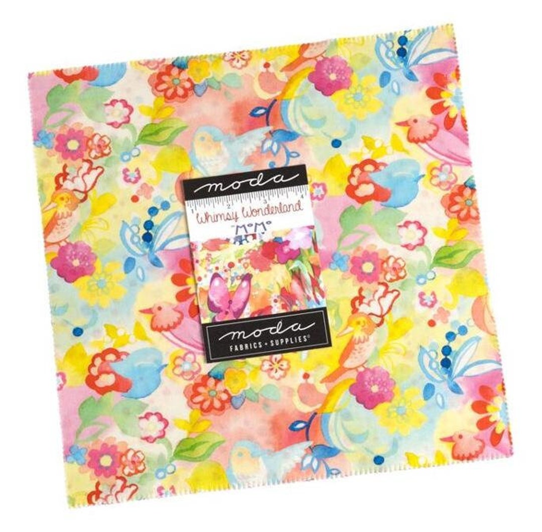 Moda Whimsy Wonderland Fabric Layer Cake, 10" Squares, Momo Fabric, Tie ...