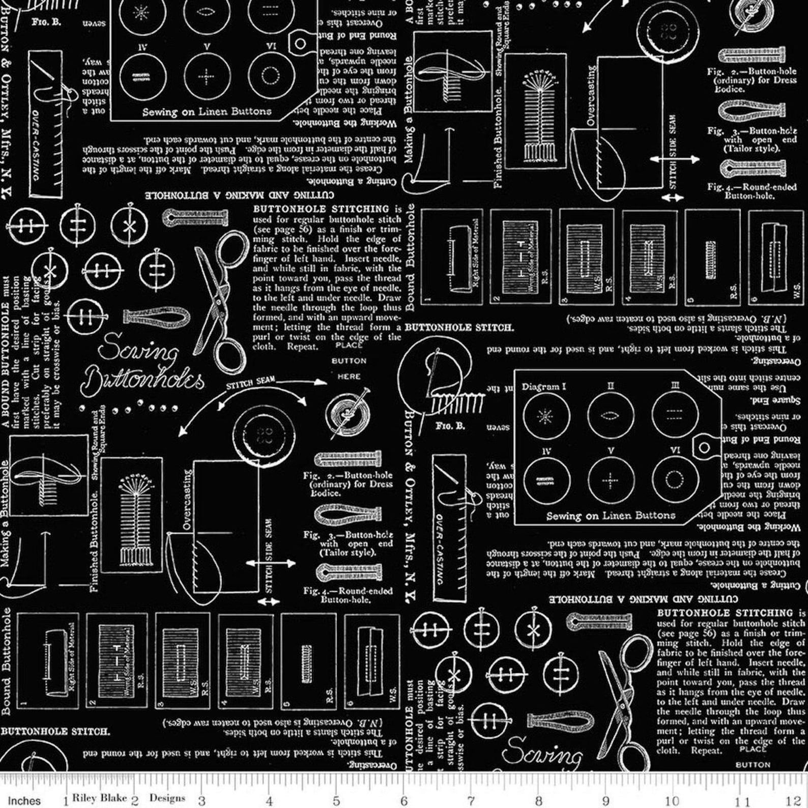 J. Wecker Frisch Sew America Sewing Notes Black C17348, Vintage, Riley ...
