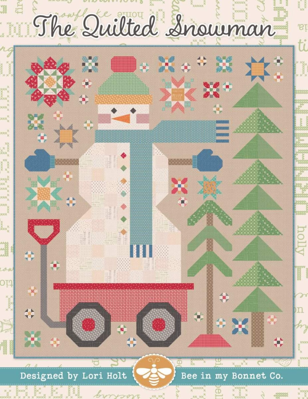 PRE-ORDER, the Quilted Snowman Quilt Pattern, Lori Holt Fabric, Riley ...