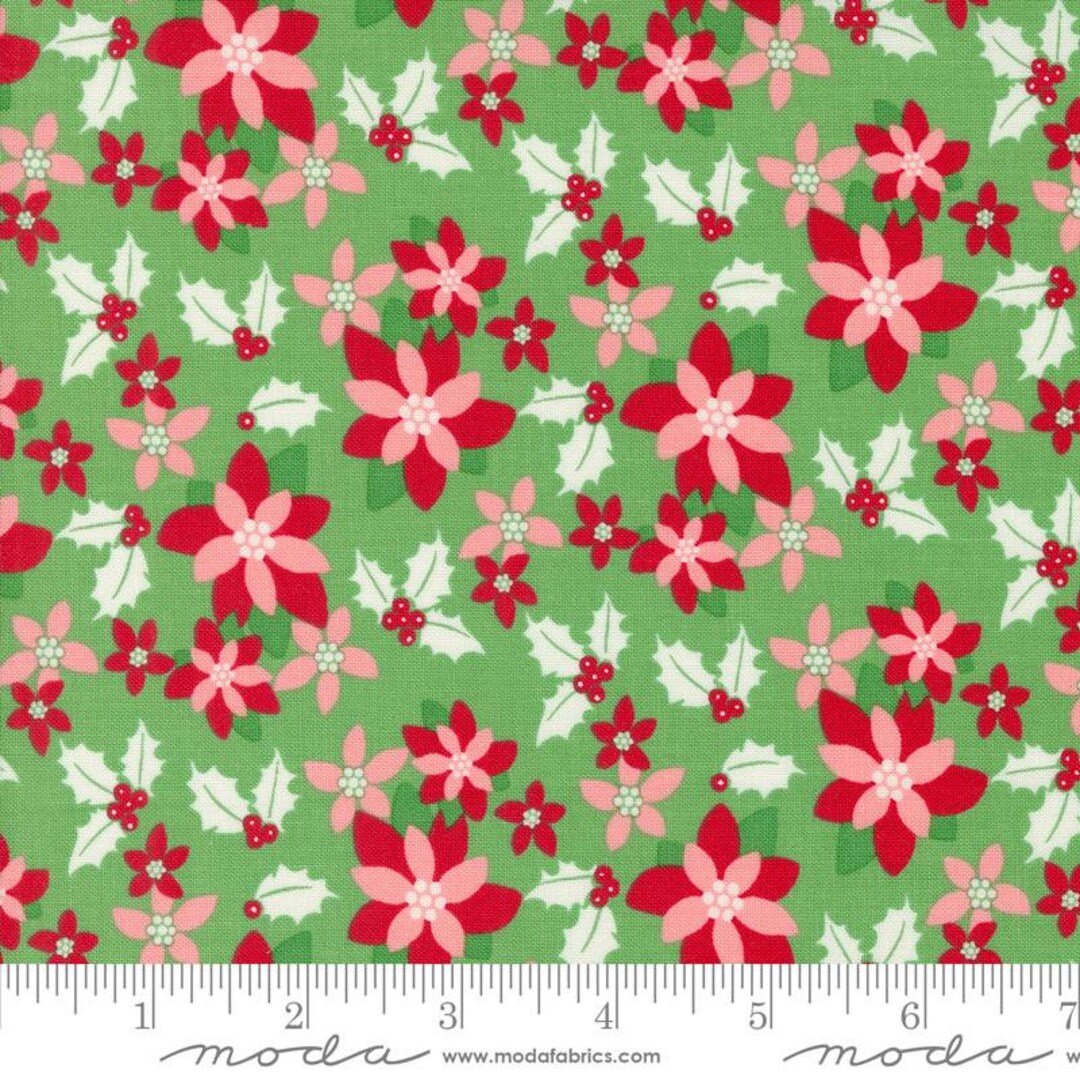 PRE-ORDER, Moda Kitty Christmas Holly 31201-15, Urban Chiks Fabric ...