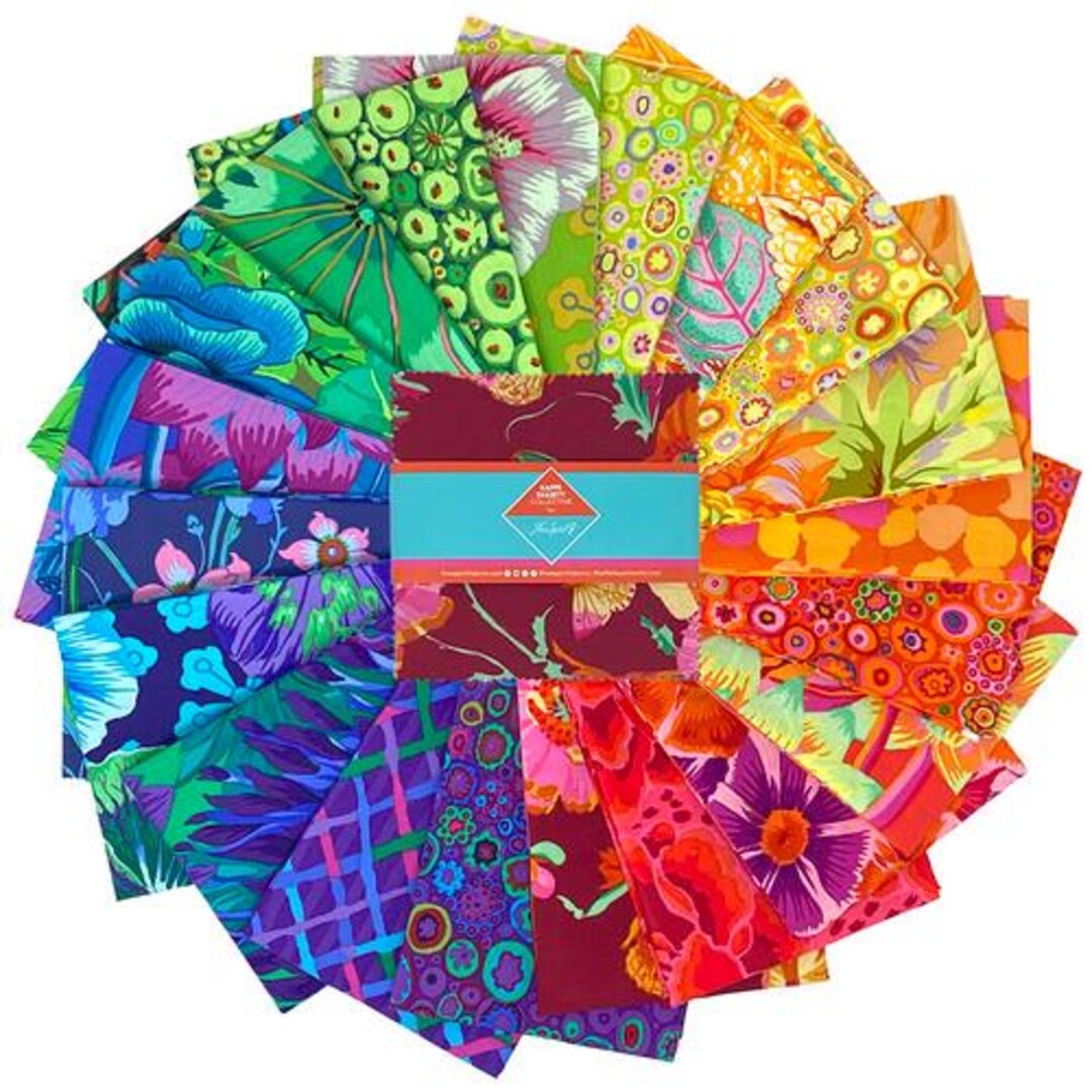 Kaffe Fassett Classics Plus Spectrum Charm Pack, 5" Fabric Squares ...