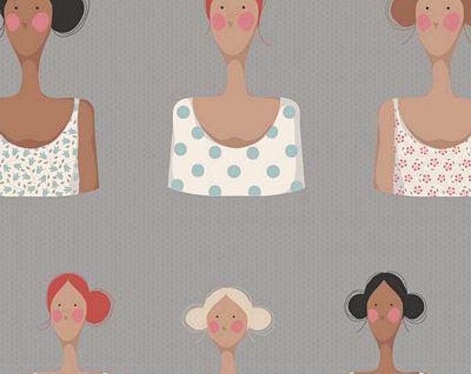 Tilda Me and My Friend Fabric TIL130101-V11 Slate by Tone Finnanger of ...
