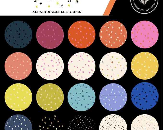 Alexia Abegg Starry New Charm Pack, 5" Fabric Squares, Ruby Star ...