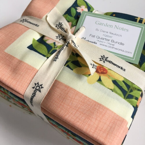 Garden Notes Fabric - Etsy