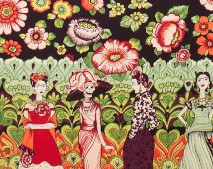 Alexander Henry Fabric, Frida La Catrina, 7920A Eggplant, 100% Cotton ...