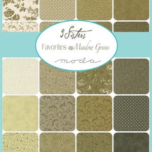 PRE-ORDER, 3 Sisters Meadow Greens Jelly Roll, 2.5" Fabric Strips, Moda ...