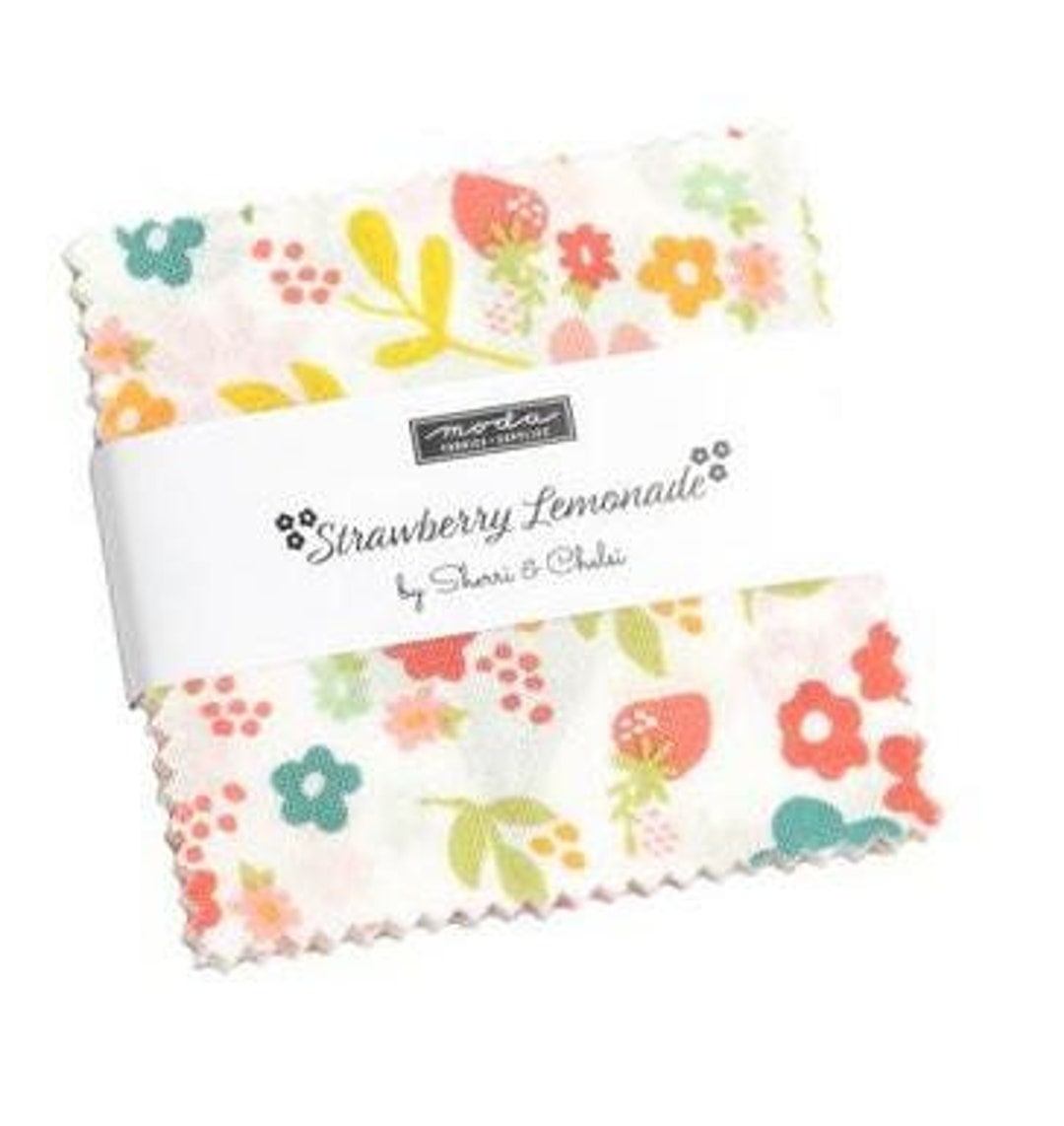 Moda Strawberry Lemonade MINI Charm Pack, 2.5 X 2.5 Fabric Squares ...