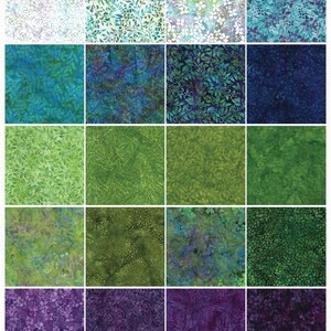 Floral Fun Batik Strip Pack by Kathy Engle, 40 Strips Jelly Roll Like 2 ...