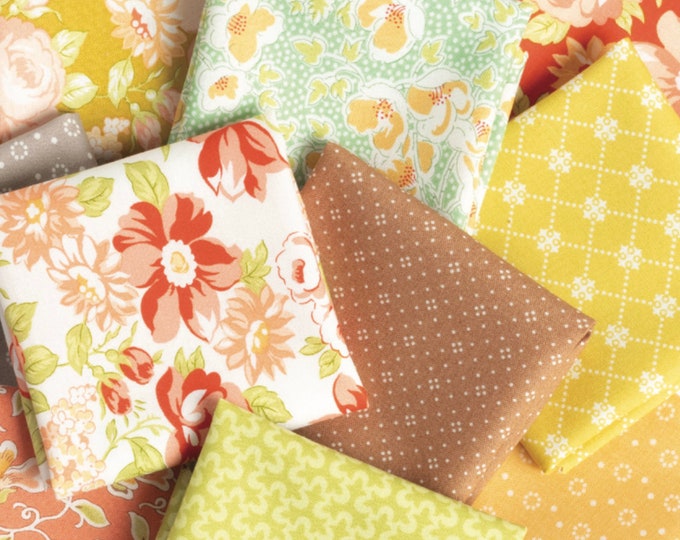 Portofino Fat Quarter Bundle, 40pc, Fig Tree for Moda Fabric, Floral ...