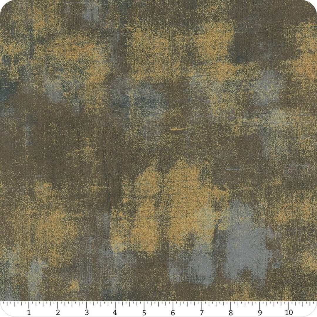 Lead Metallic Moda Grunge Basics Fabric 30150-526M by Basic Grey, 100% ...