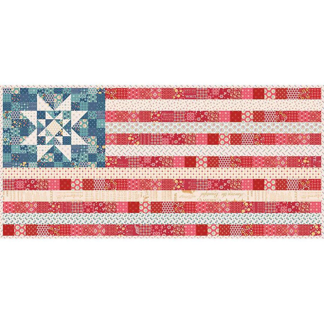 Lori Holt Americana Oh Beautiful Flag Runner & Amber Waves Mini Quilt ...