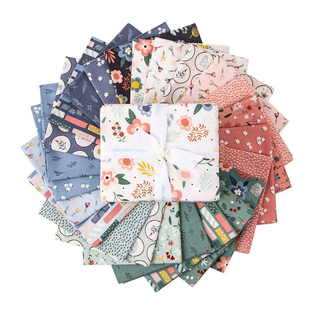 Let's Create Fabric, Fat Quarter Bundle, 24pc, Riley Blake Fabric ...