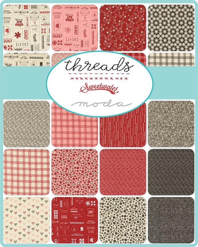 Moda Threads 10" Layer Cake, Sweetwater Fabric, Hearts Patchwork ...