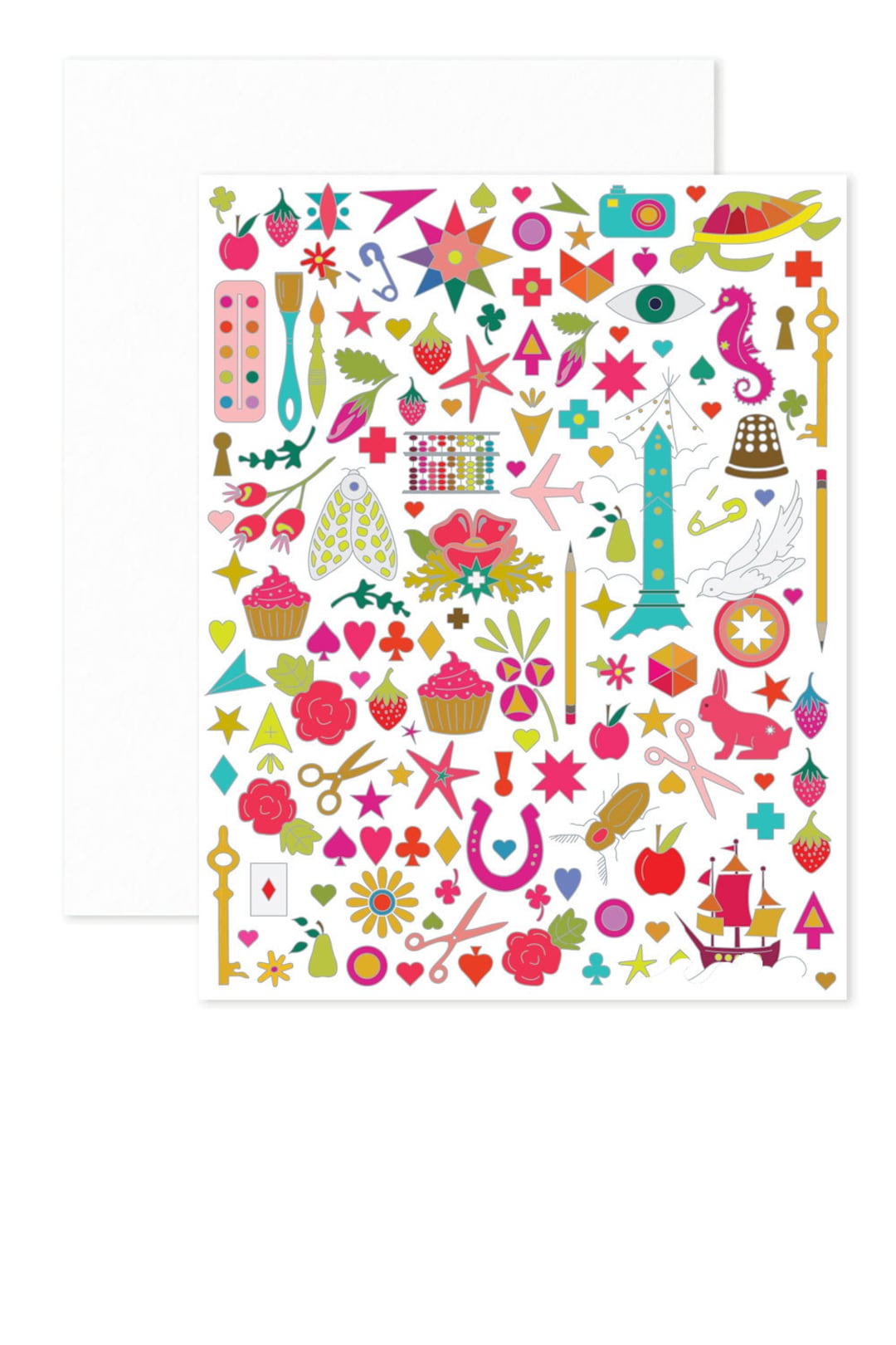 Alison Glass Collection in White Card, Set of 8, Matte Cards, Blank ...