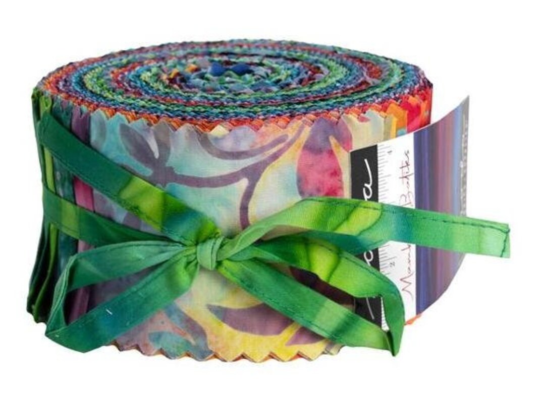 Moda Mambo Batiks Fabric Jelly Roll, 2.5" Fabric Strips, Precut ...