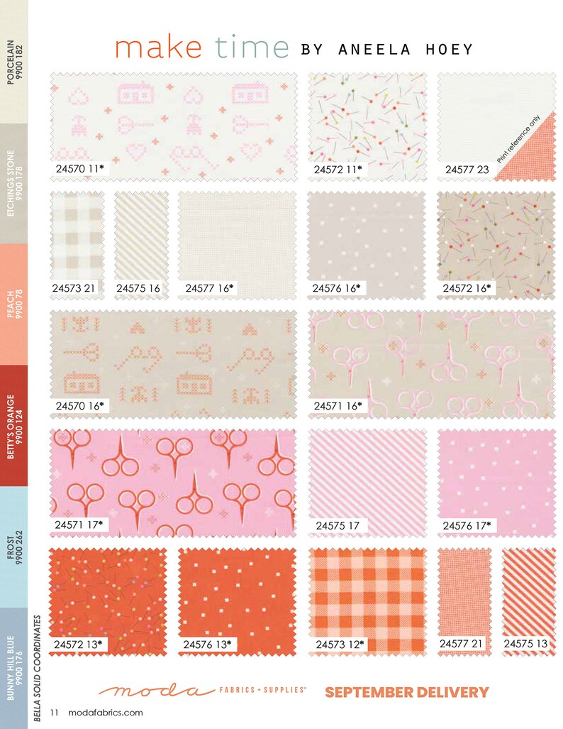 Make Time, Fat Eighth Bundle, 33pc, Aneela Hoey, Moda Fabric, Precut ...