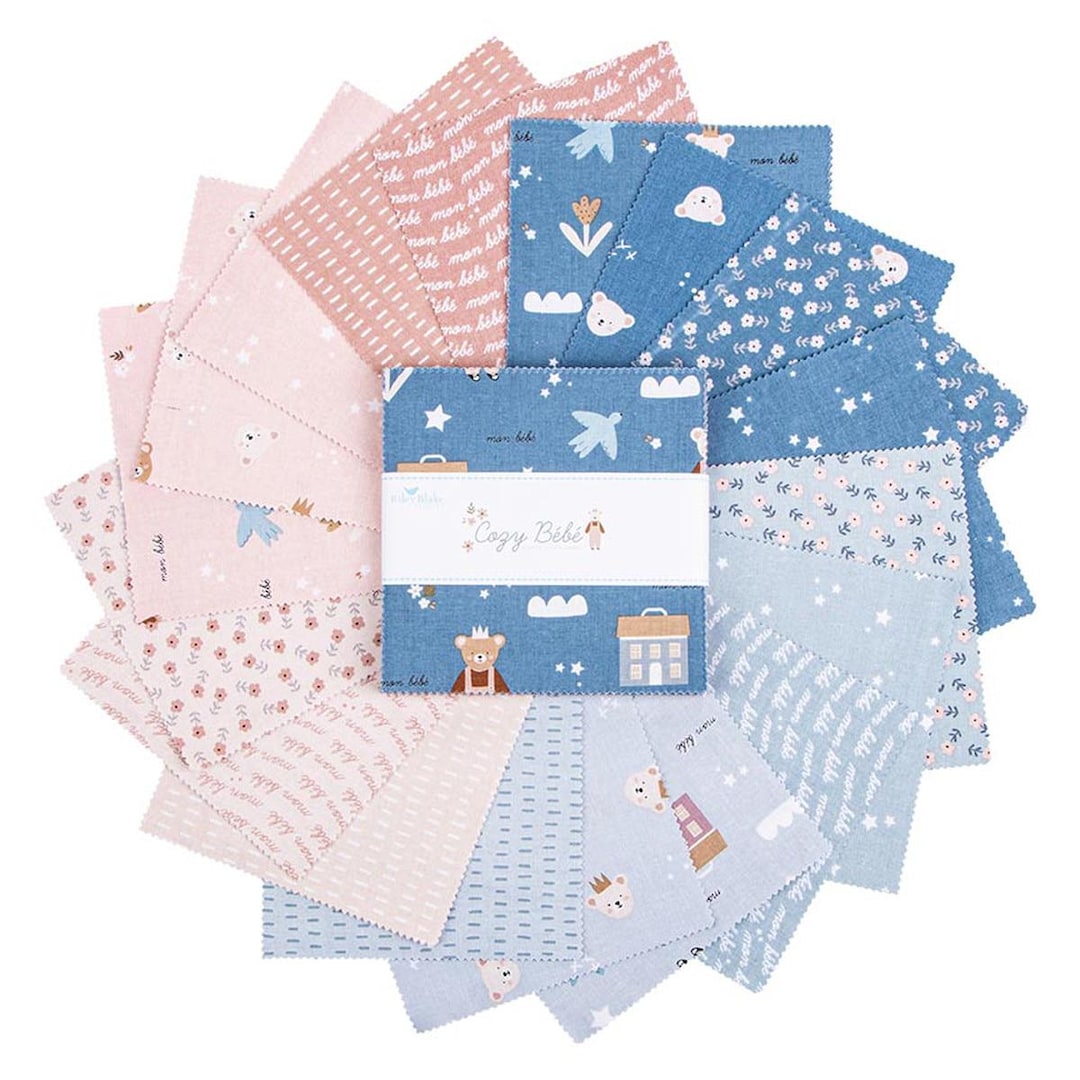 Riley Blake Cozy Bebe 5" Stacker, Simple Simon Co. Fabric, Charm Pack ...
