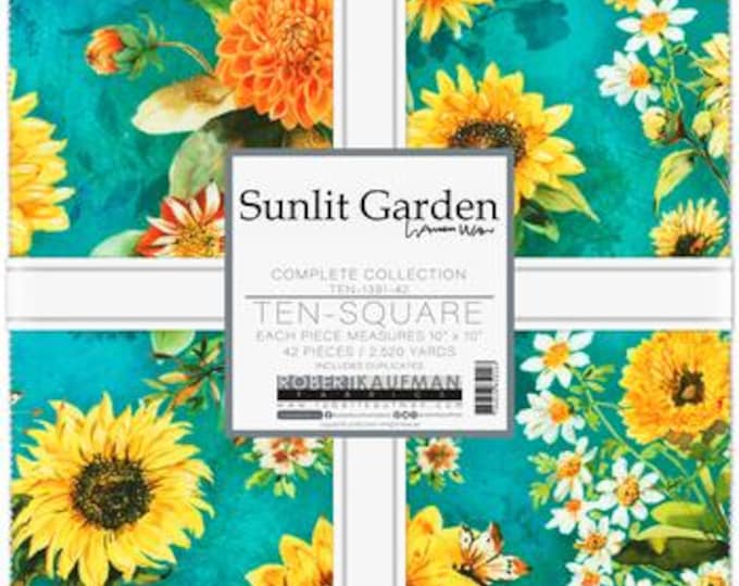 Sunlit Garden 10" Ten Squares, Lauren Wan for Robert Kaufman Fabric ...