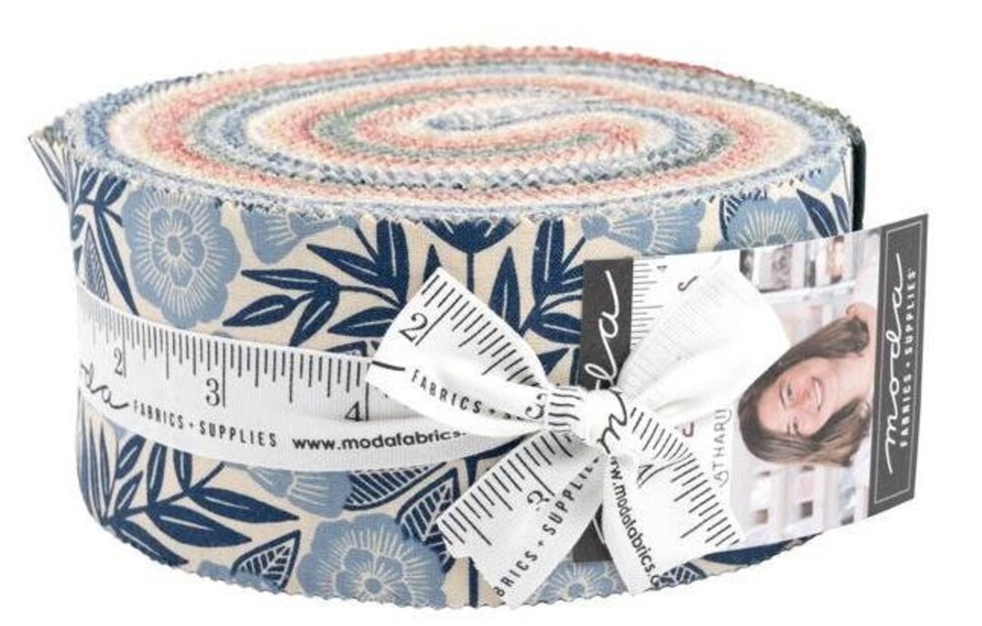 Flower Press Fabric Jelly Roll, 2.5 Fabric Strips, Katharine Watson ...