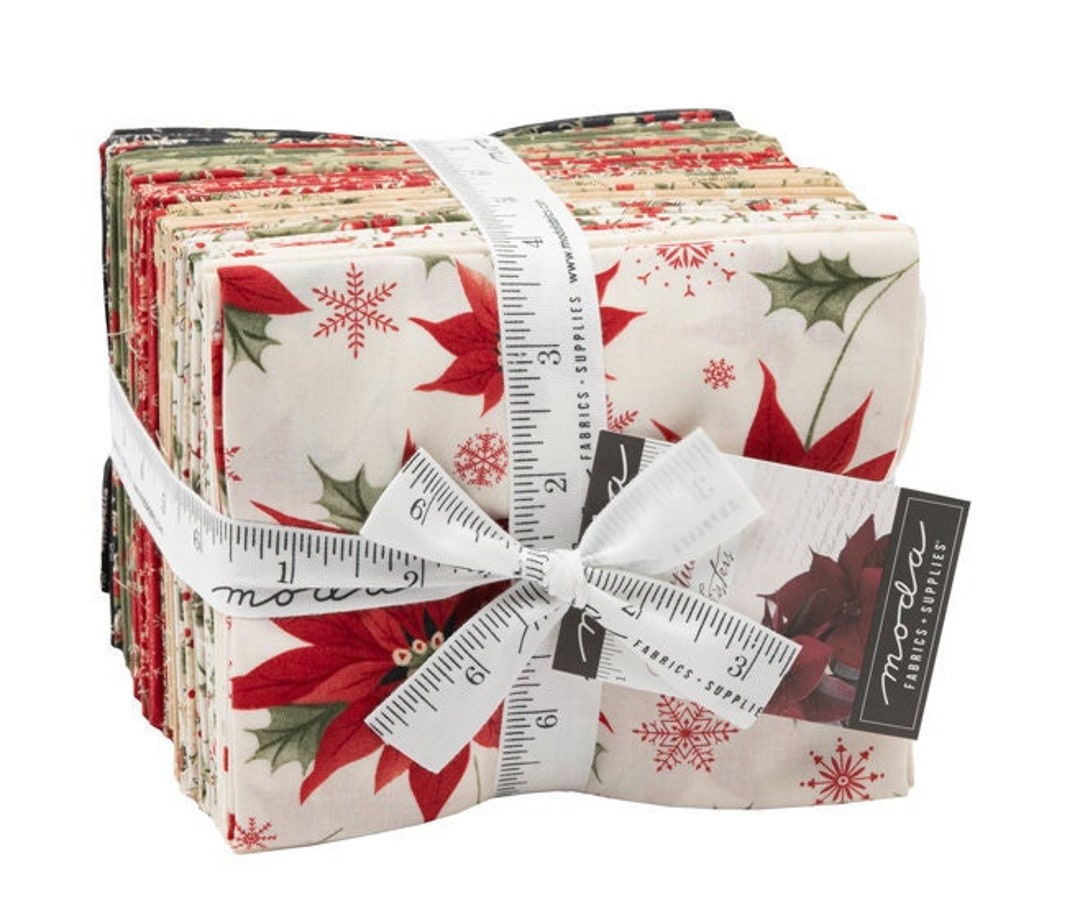 Moda Poinsettia Plaza, Fat Quarter Bundle, 36pc, Christmas Fabric, 3 ...