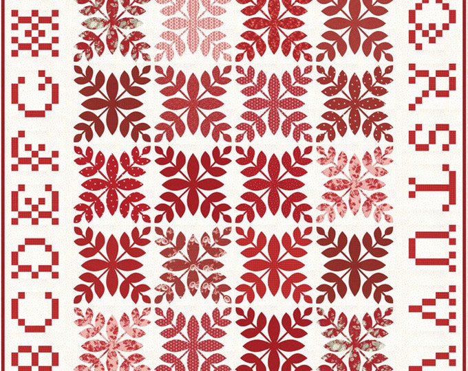 Moda Roselyn Quilt Kit, 68" X 80", Moda Fabric Quilting Kit, Red ...