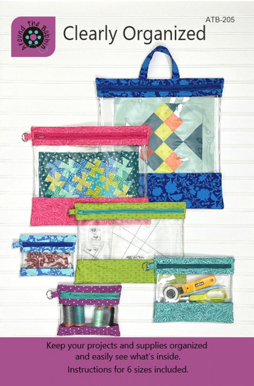 Clearly Organized Pattern, Organizer Bag Pattern, Modern Quilting ...