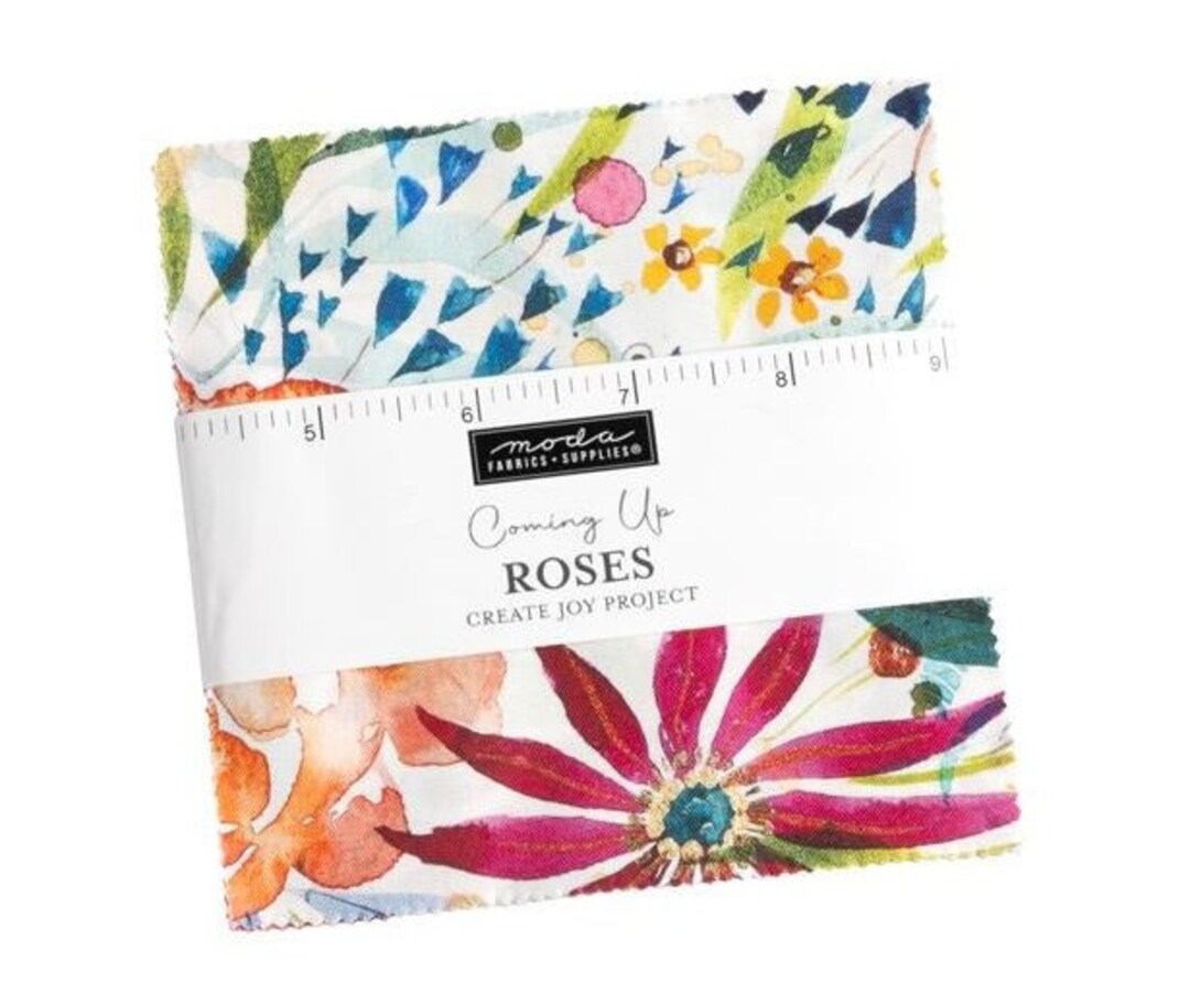 Coming up Roses Charm Pack, 5" Squares, Create Joy Project, Moda ...