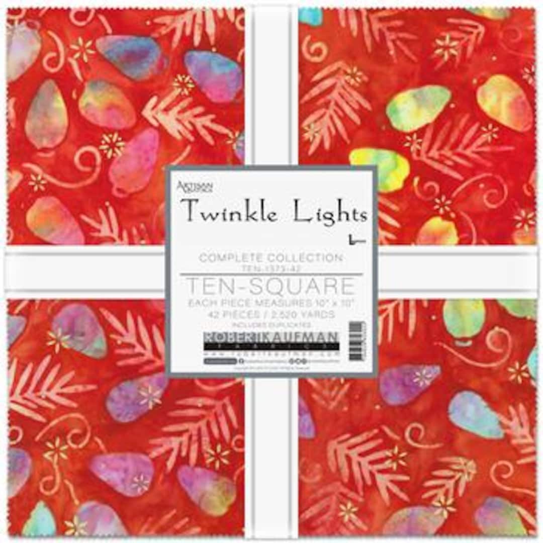 Twinkle Lights Batiks 10" Ten Squares, Lunn Studios, Robert Kaufman ...