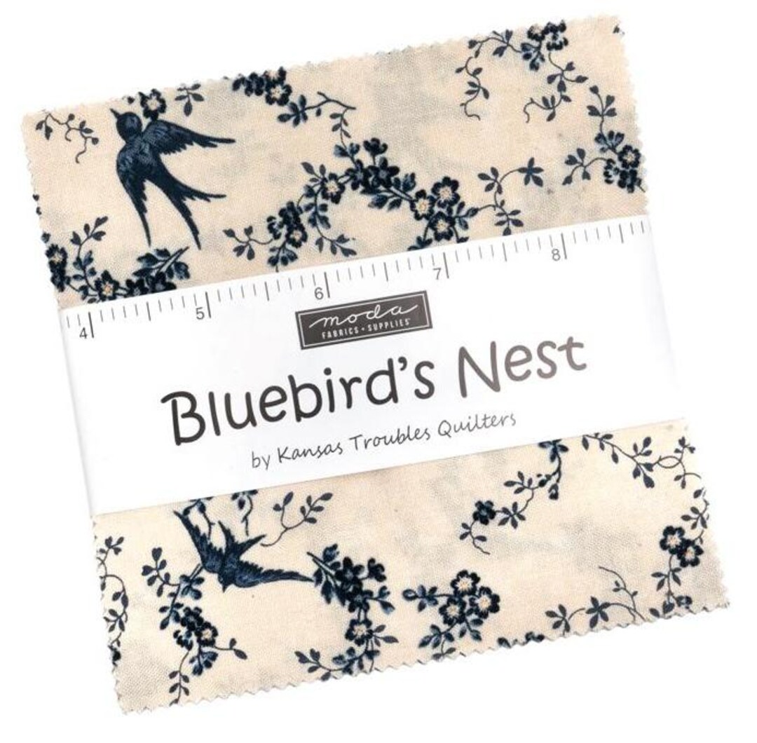 Moda Bluebird's Nest Charm Pack, 5" Fabric Squares, Kansas Troubles for ...