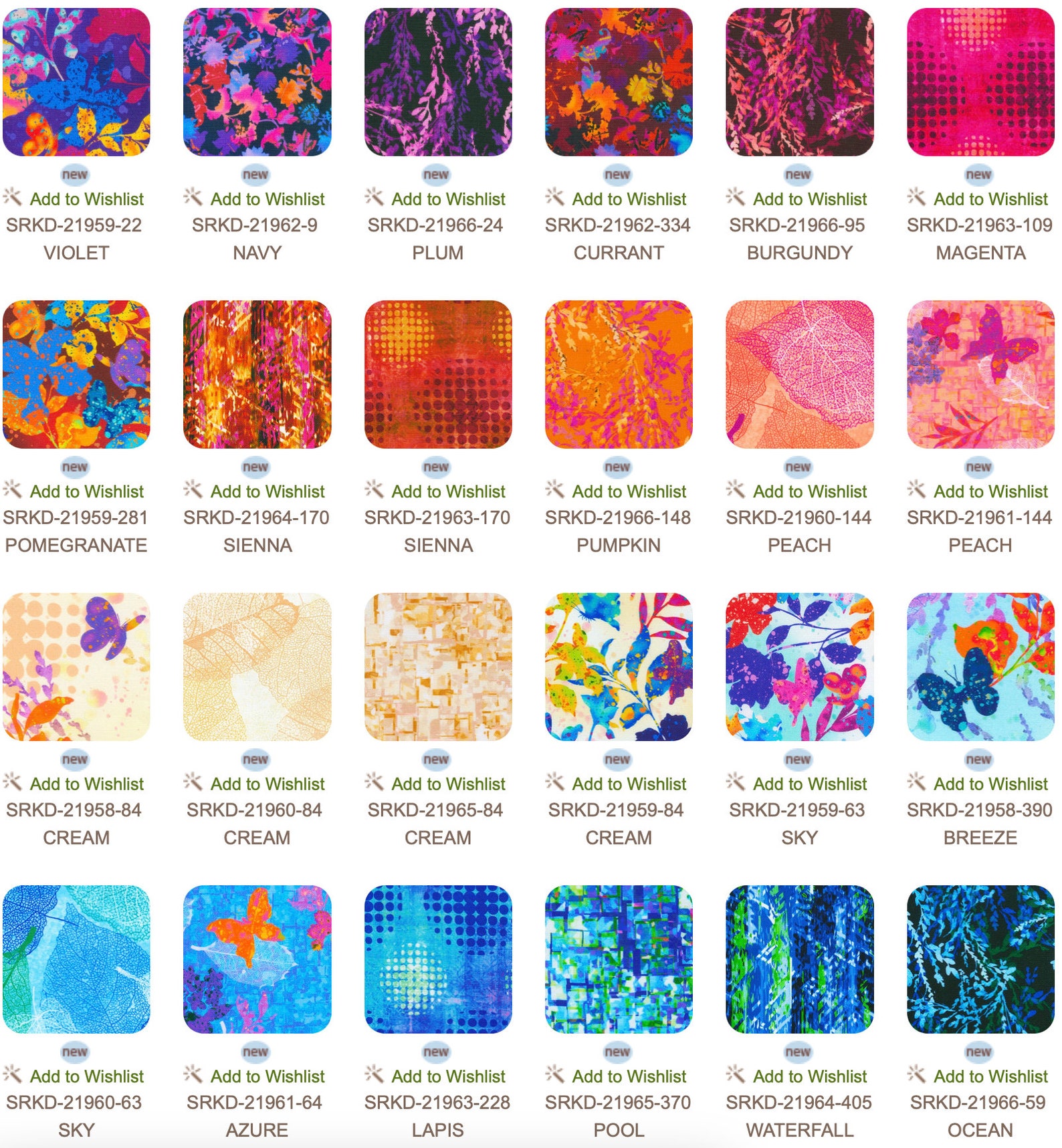 Leaflet 5 Charm Pack Fabric Squares, Robert Kaufman Fabric, CHS-1119-42 ...