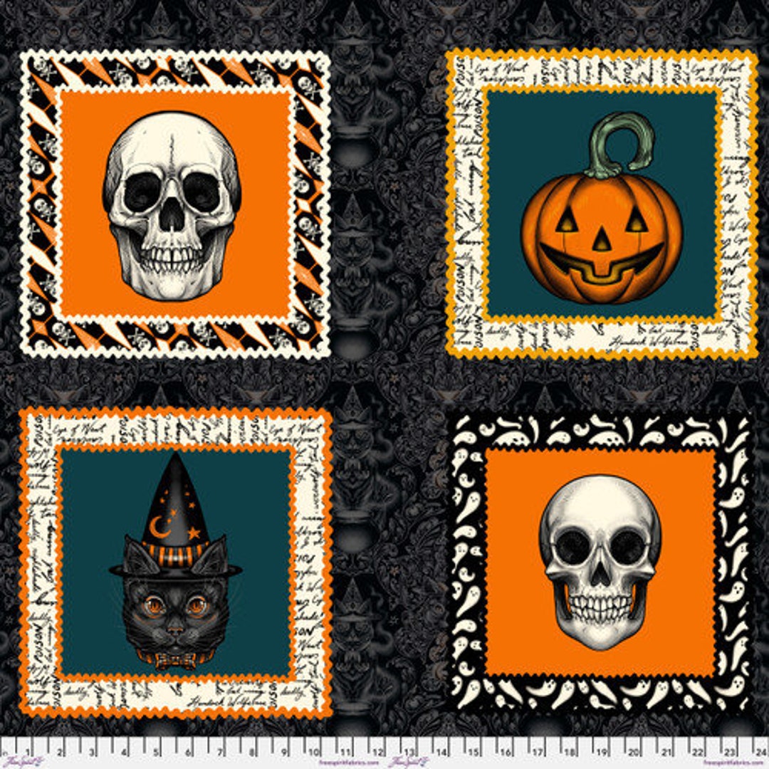 Rachel Hauer Storybook Halloween Fabric, 24" Panel, PWRH064, Free ...