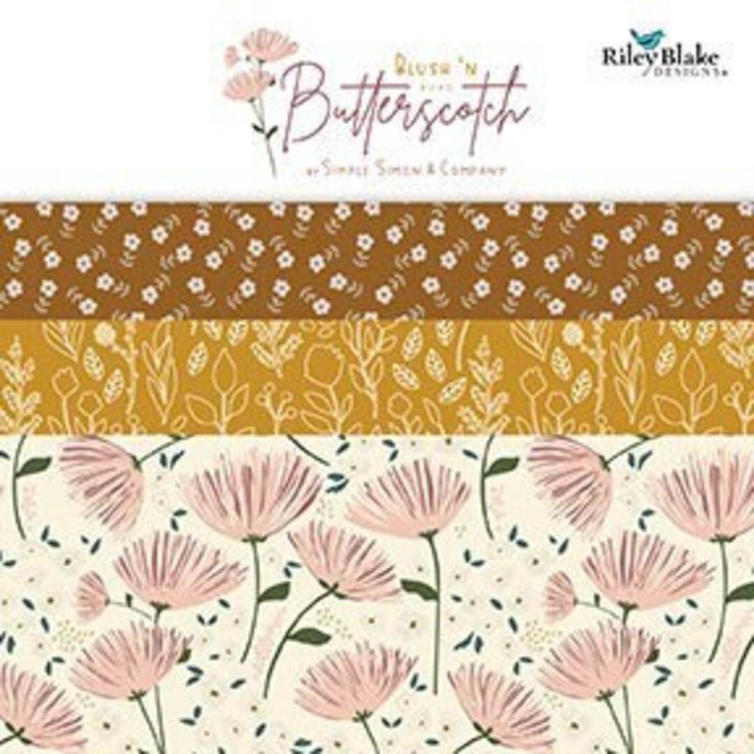 PRE-ORDER, Blush 'n Butterscotch Fat Quarter Bundle, 21pc, Riley Blake Fabric, FQ-15590-21 ...