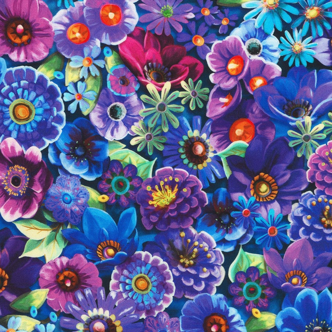 Laura Audi Night Owls AHHD-22073-6 Purple, Robert Kaufman Fabric, 100% ...