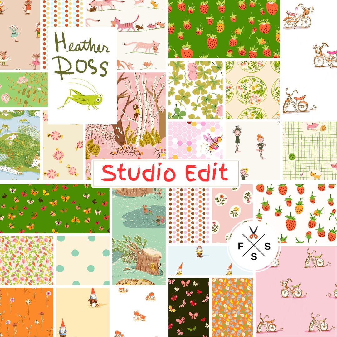 Heather Ross Studio Edit Fat Quarter Bundle 28 Prints, Cut and Bundled ...