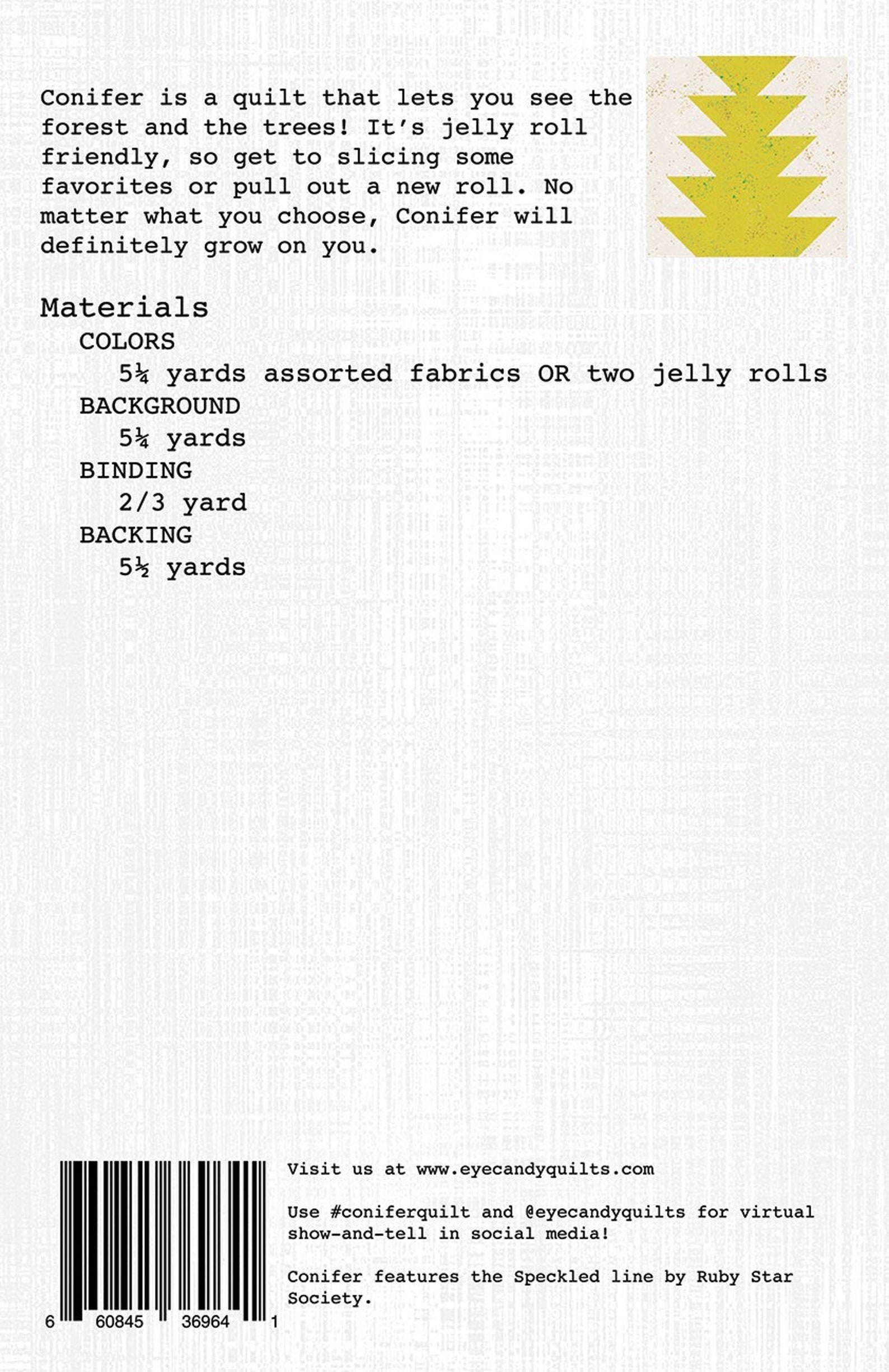 Conifer Quilt Pattern by Eye Candy Quilts ECQ2213 - Etsy