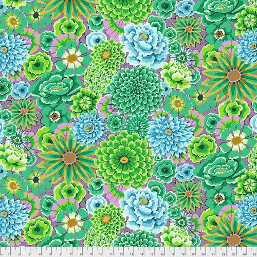 Kaffe Fassett Fabric Enchanted PWGP172 Green, Free Spirit, 100% Cotton ...