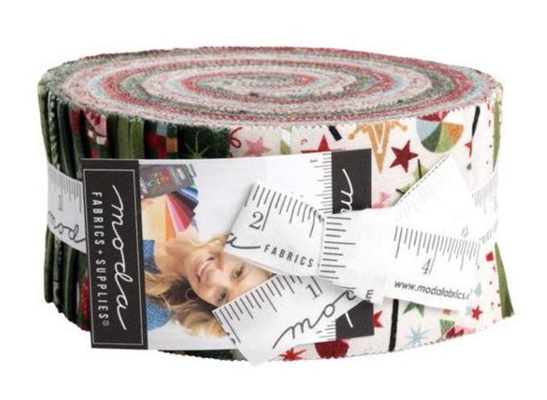 Moda Jolly Good Fabric Jelly Roll, 2.5" Fabric Strips, Basicgrey ...