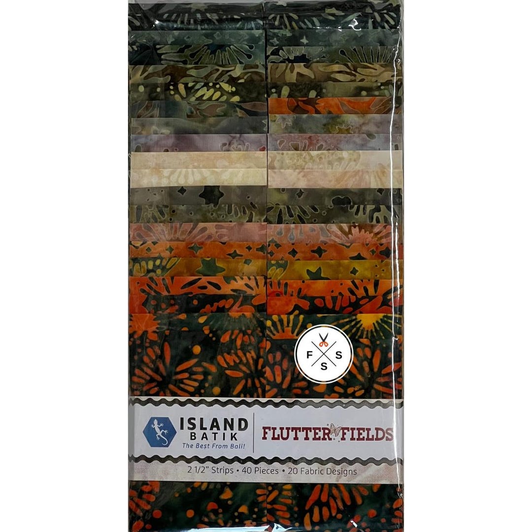 Flutter Fields Batik Strip Pack by Kathy Engle 40 Strips Jelly Roll ...