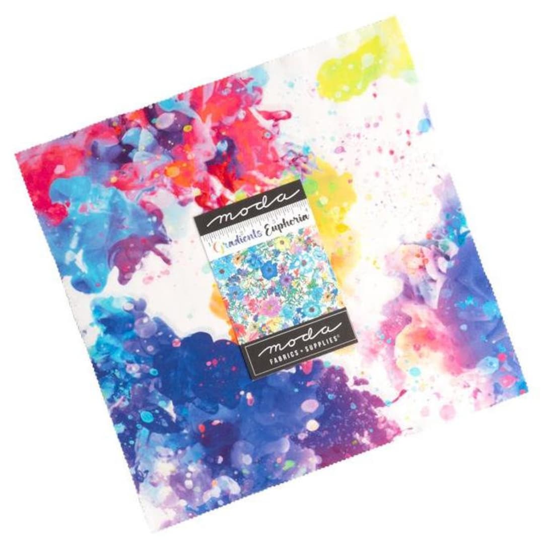 Moda Gradients Euphoria Layer Cake, 10" Fabric Squares, Watercolor ...