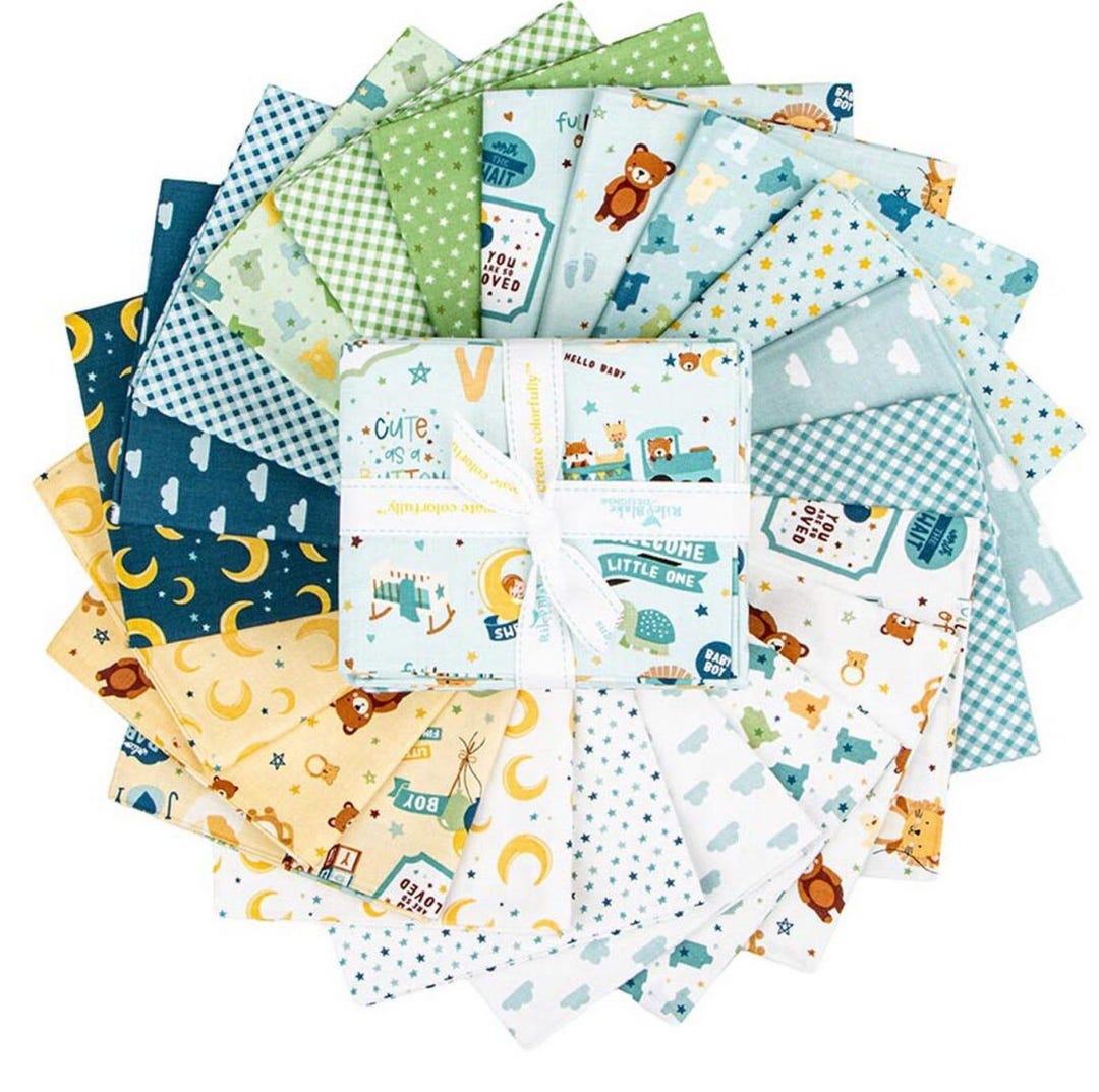 Riley Blake Baby Boy Fat Quarter Bundle, 21pc, Lori Whitlock Fabric ...
