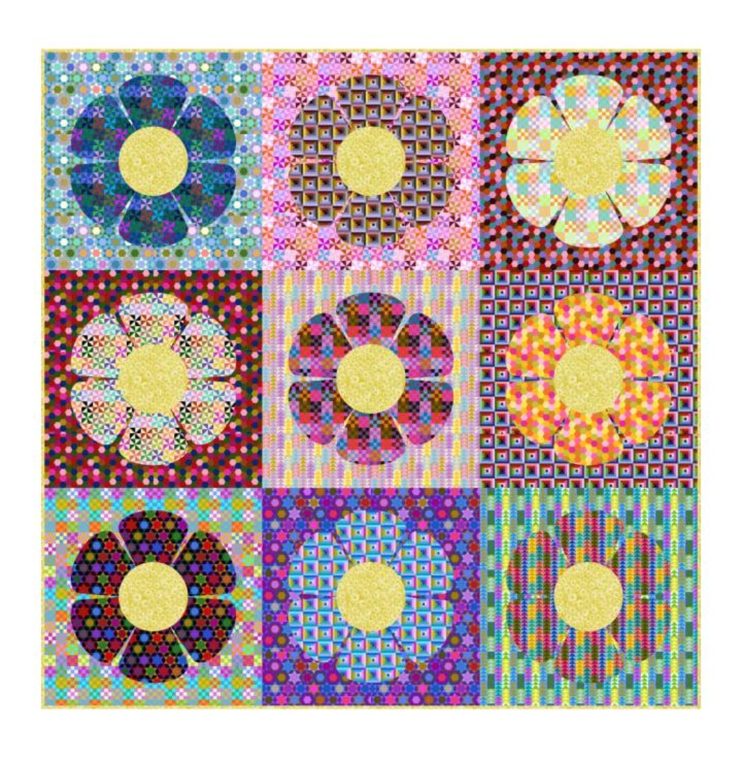 PRE-ORDER, Anna Maria Textiles (horner) Retro Daisy Quilt Pattern ...