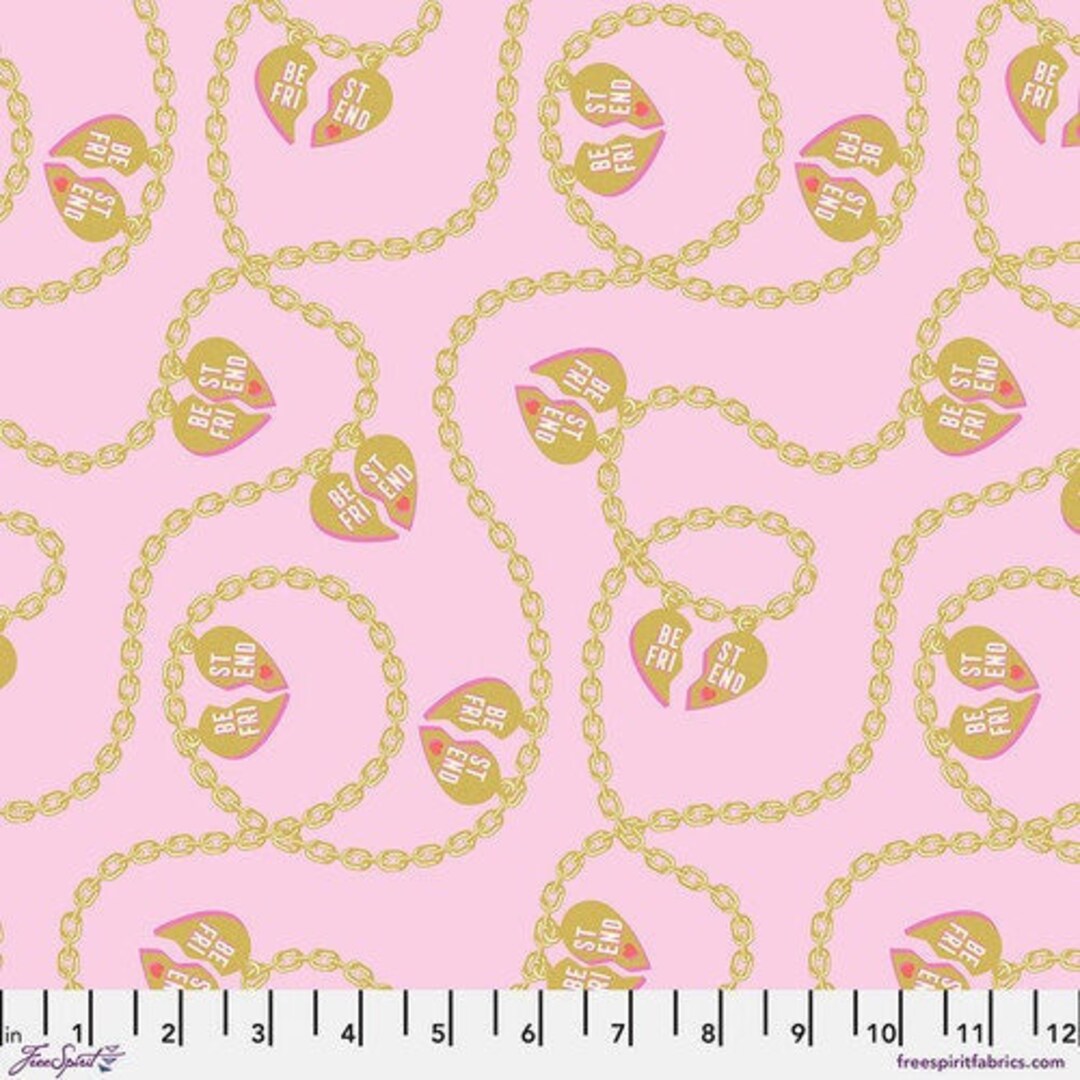 FINAL CUT SALE Tula Pink Besties Lil Charmer Metallic, PWTP219 Blossom ...
