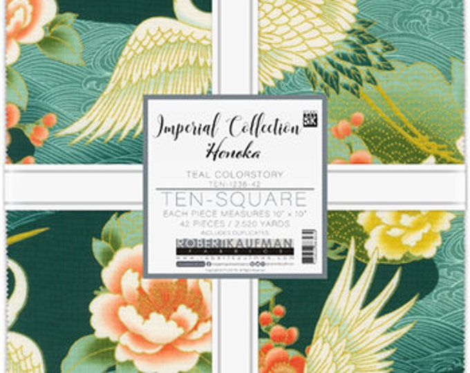 Imperial Collection Honoka Teal Layer Cake, Ten Squares, 10" Squares ...