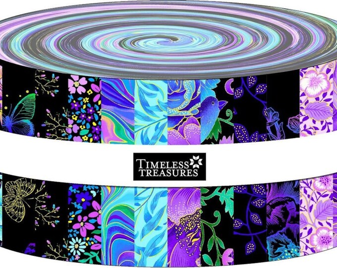 Luminous Roll Strips Fabric by Chong Hwang for Timeless Treasures ...