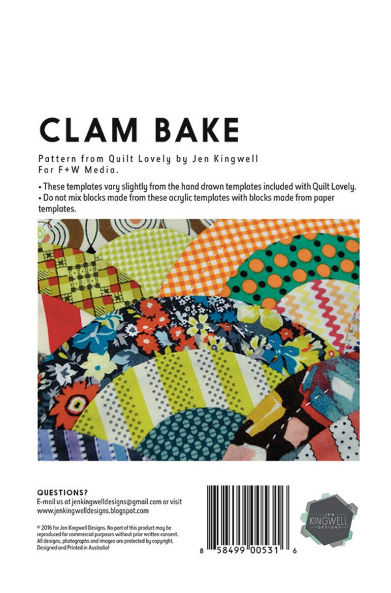 Clam Bake Template by Jen Kingwell Designs JKD 5316 - Etsy