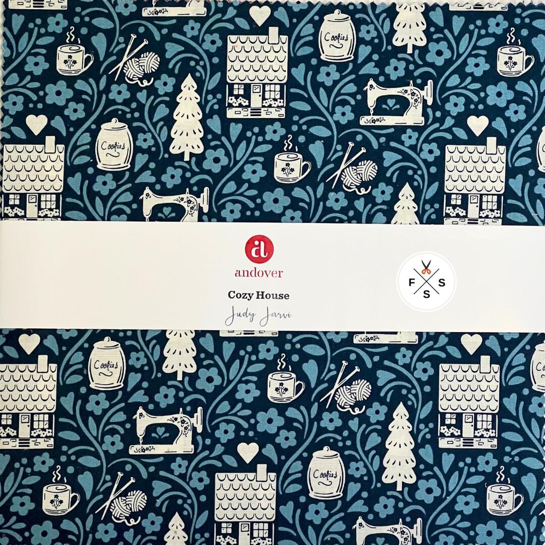 Cozy House 10" Fabric Squares Charm Pack by Judi Javi for Andover ...