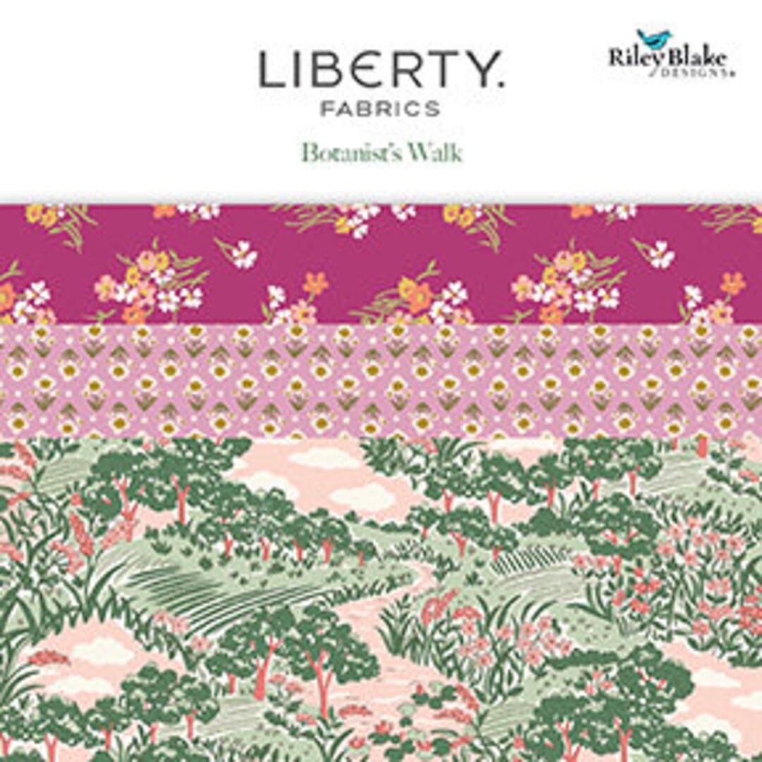 PRE-ORDER, Botanist's Walk Rolie Polie, Fabric Strips, Liberty Fabrics ...